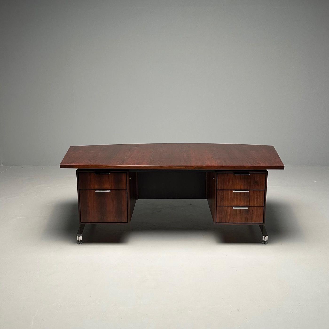 Mid-Century Modern George Nelson Style Partners / Executive Desk, Rosewood
