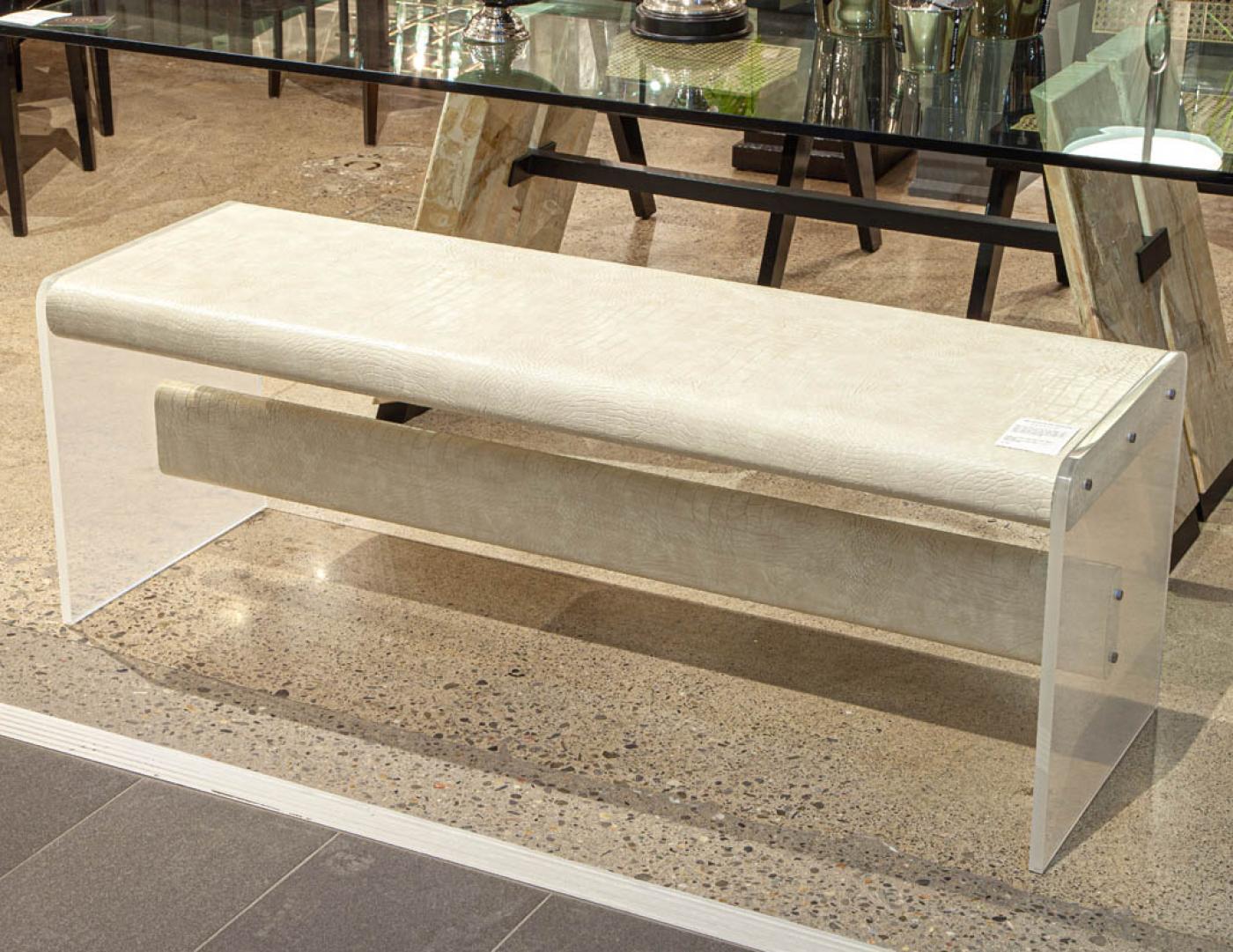 Mid-Century Modern Lucite Bench
