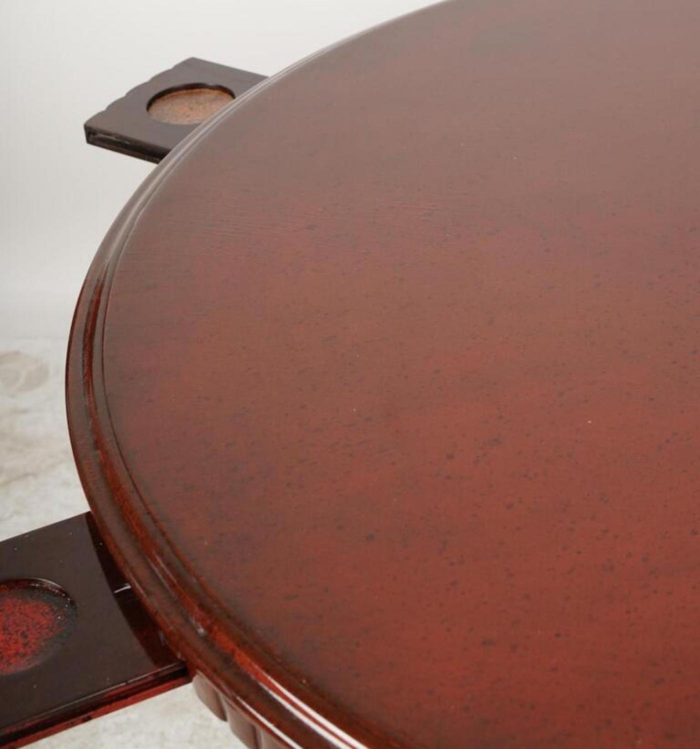 Mid Century Modern Oil Spot Lacquered Regency Game Table