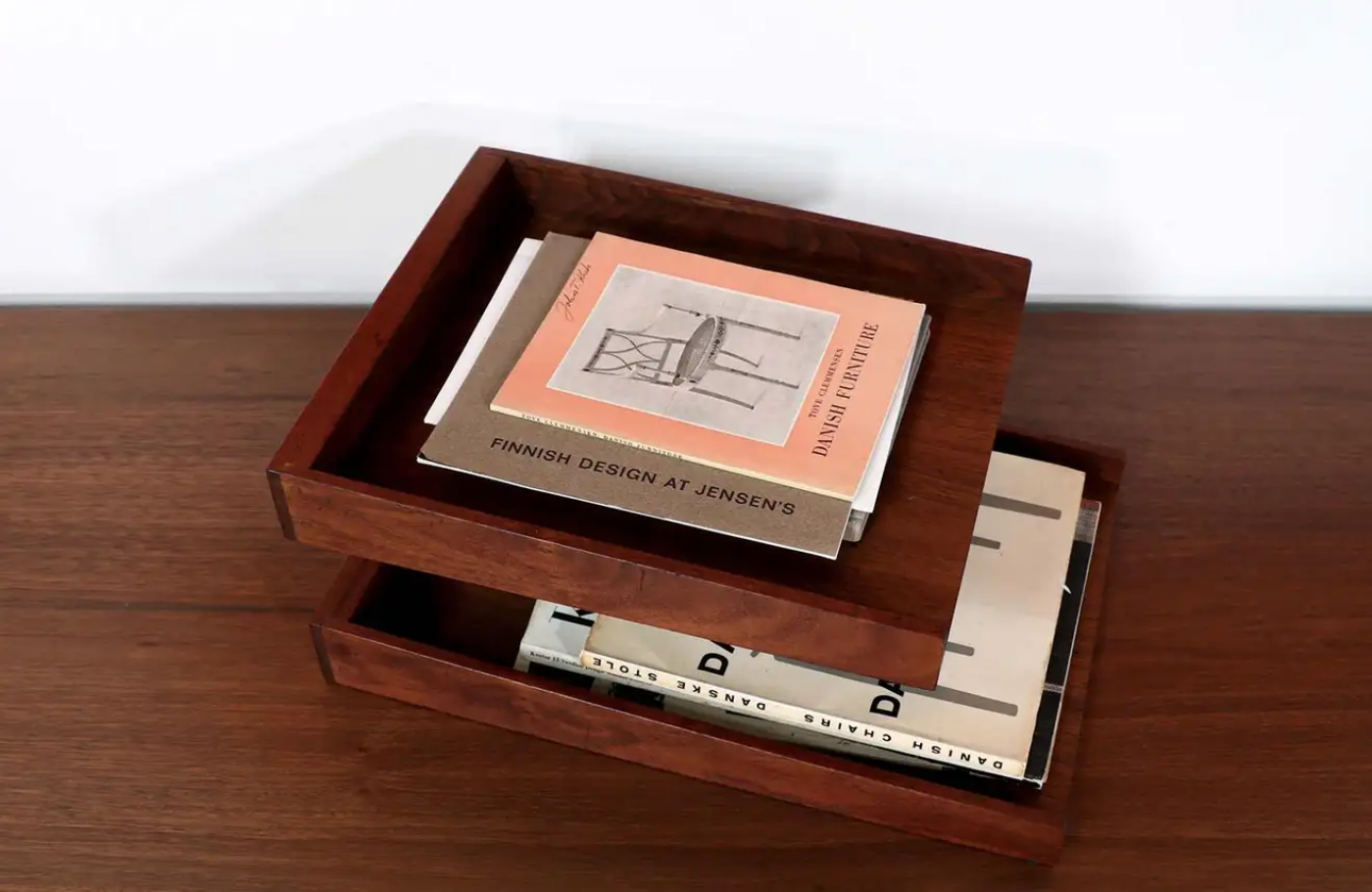 Mid-Century Modern Paper Magazine Tray Holder