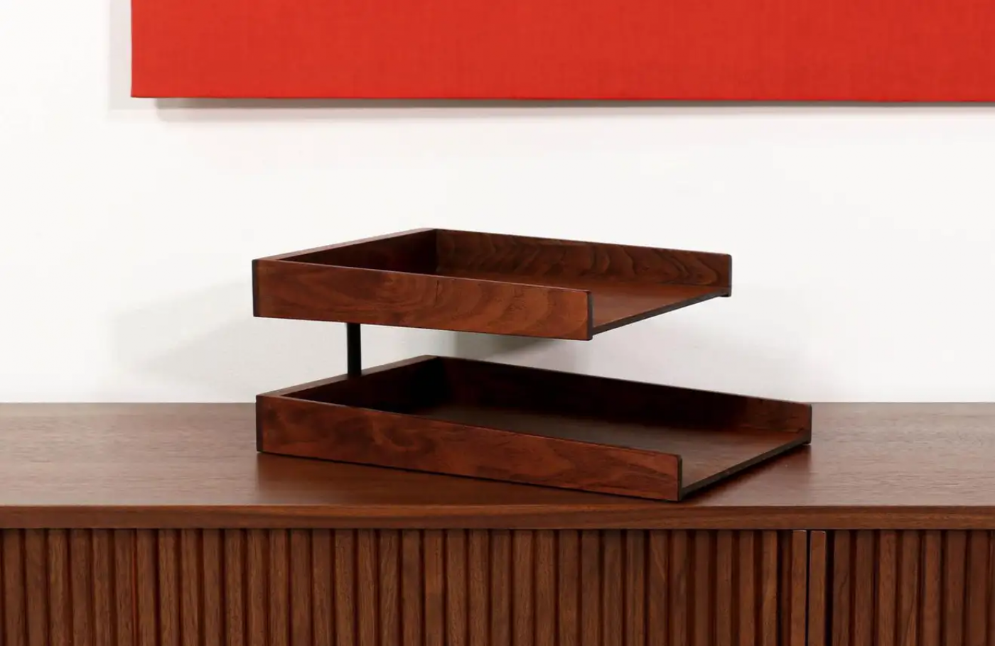 Mid-Century Modern Paper Magazine Tray Holder