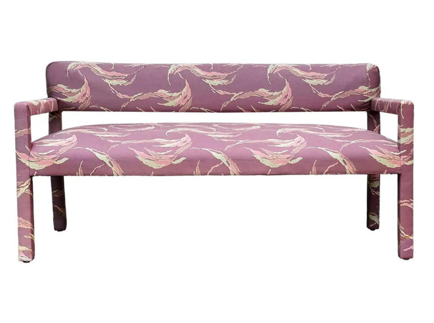 Mid Century Modern Parsons Settee, Sofa or Bench, circa 1970s