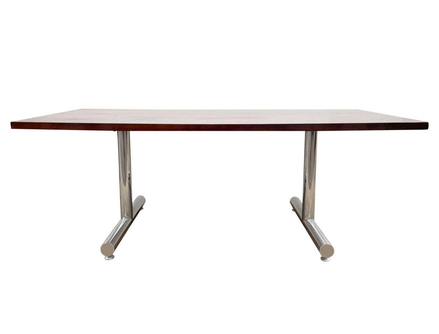 Mid-Century Modern Rectangular Rosewood Dining Table or Conference Table
