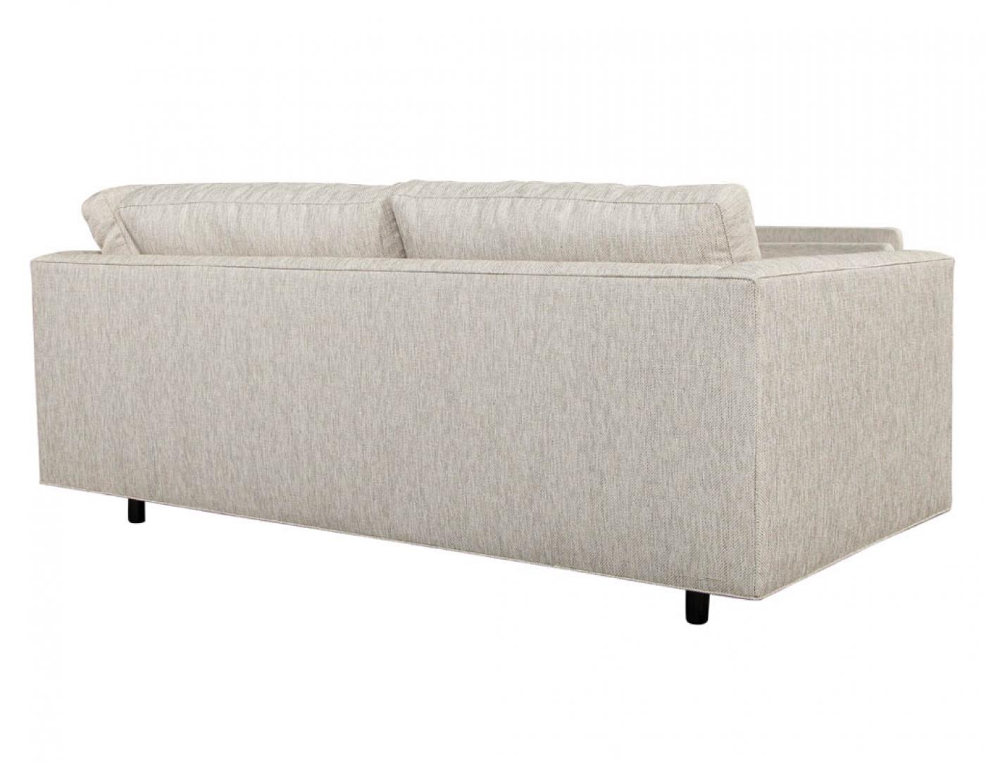 Mid-Century Modern Sectional Sofa in Textured Linen