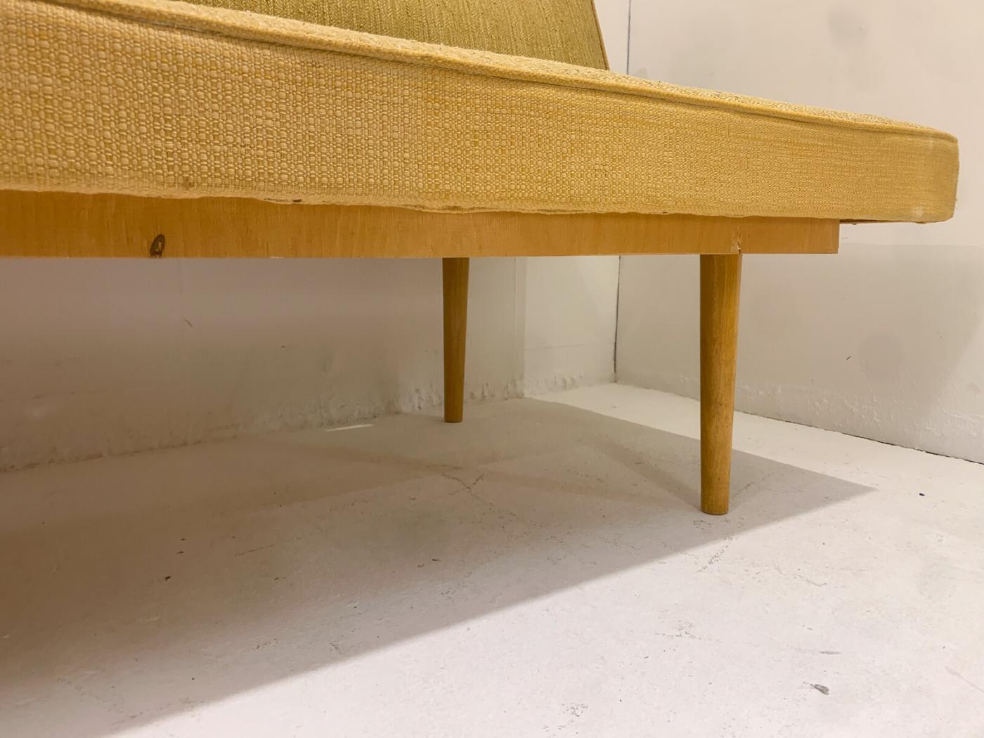 Mid Century Modern Yellow Sofa Bed