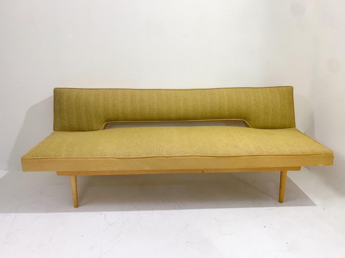 Mid Century Modern Yellow Sofa Bed