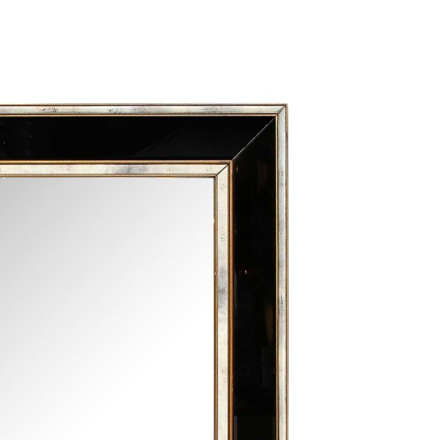 Mid-Century Modernist Antiqued Glass, Vitrolite Paneled & Beveled Edged ...