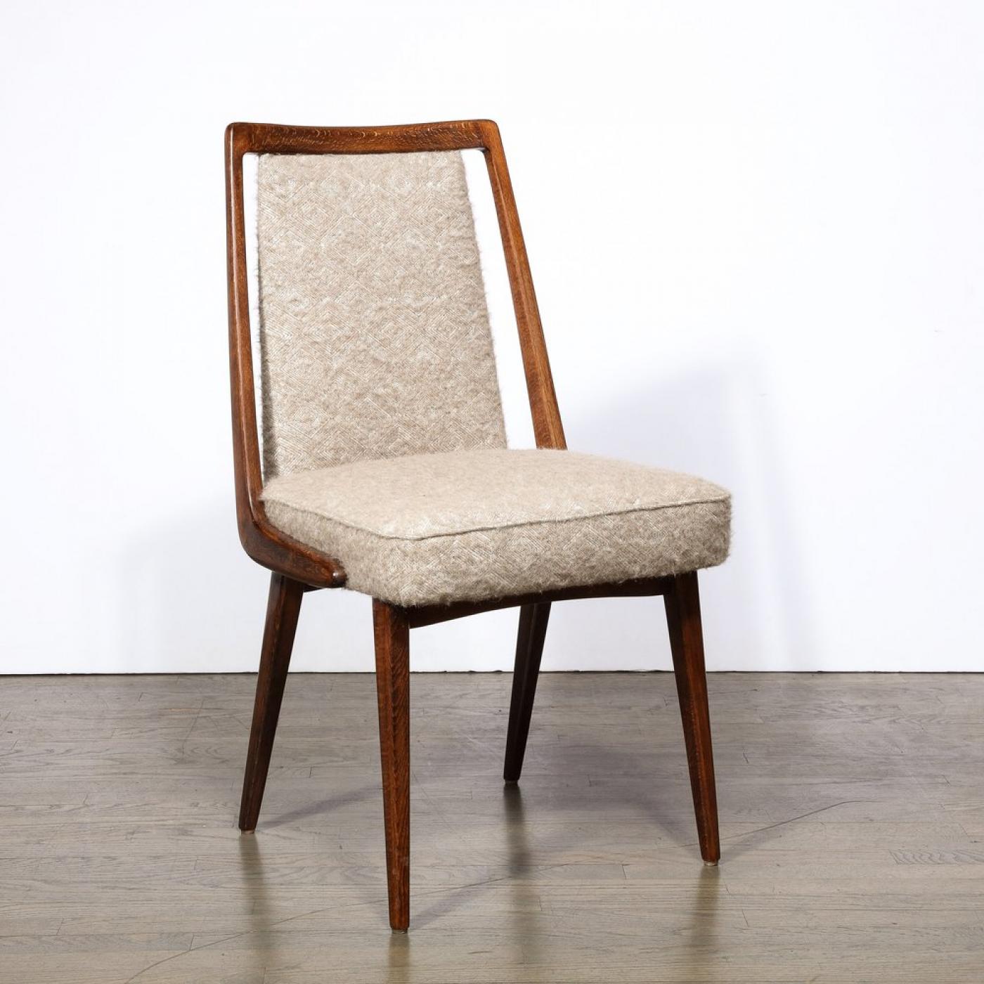 Mid-Century Modernist Sculptural Frame Back Chair in Walnut & Holly ...