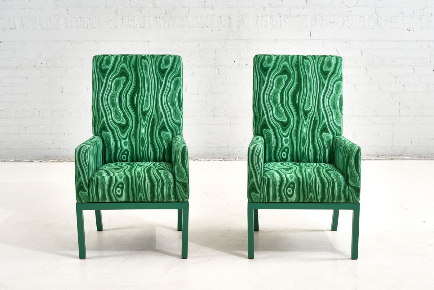Midcentury Pair of High Back Lounge Chairs, 1960