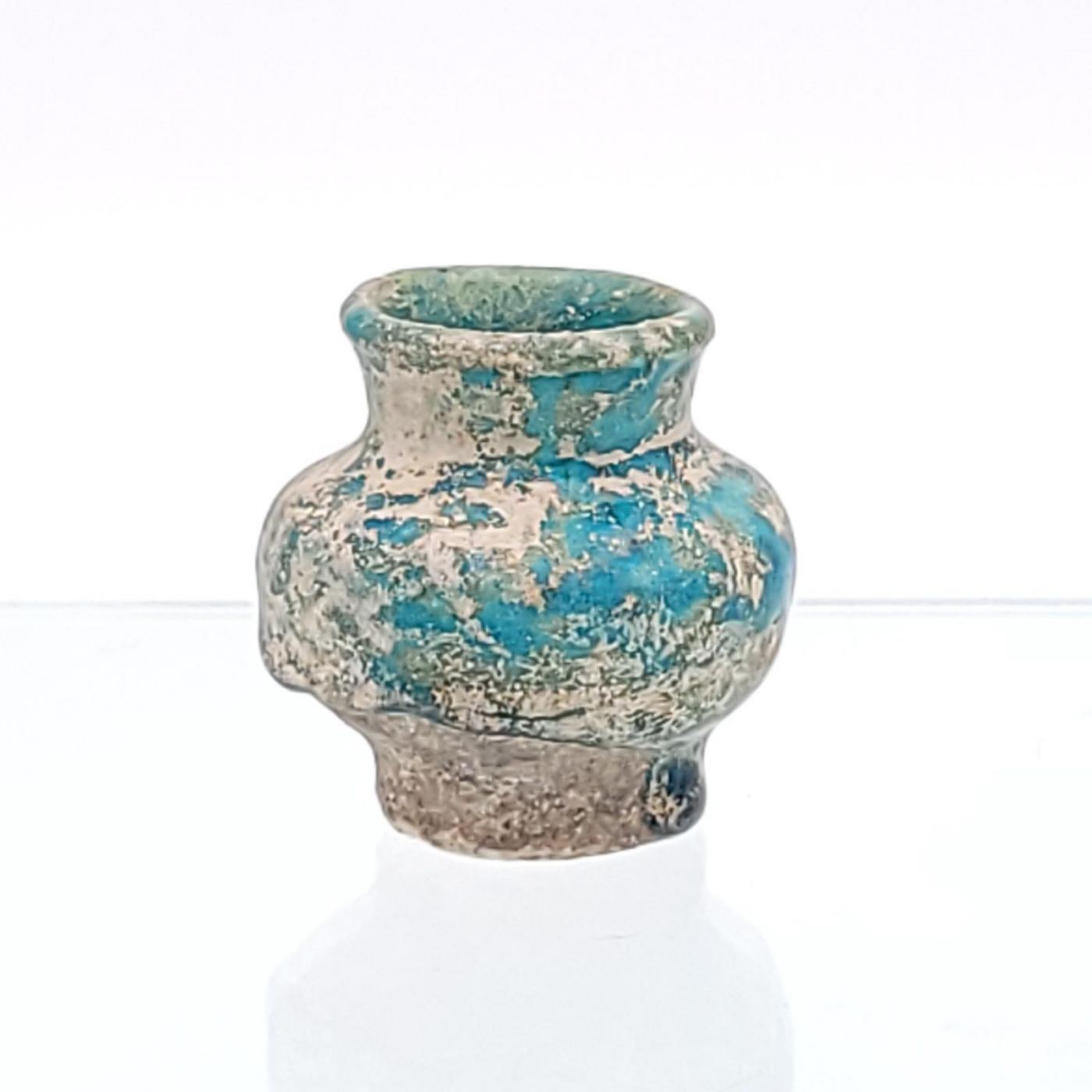 Middle Eastern Turquoise Glazed Container, circa A.D. 1000