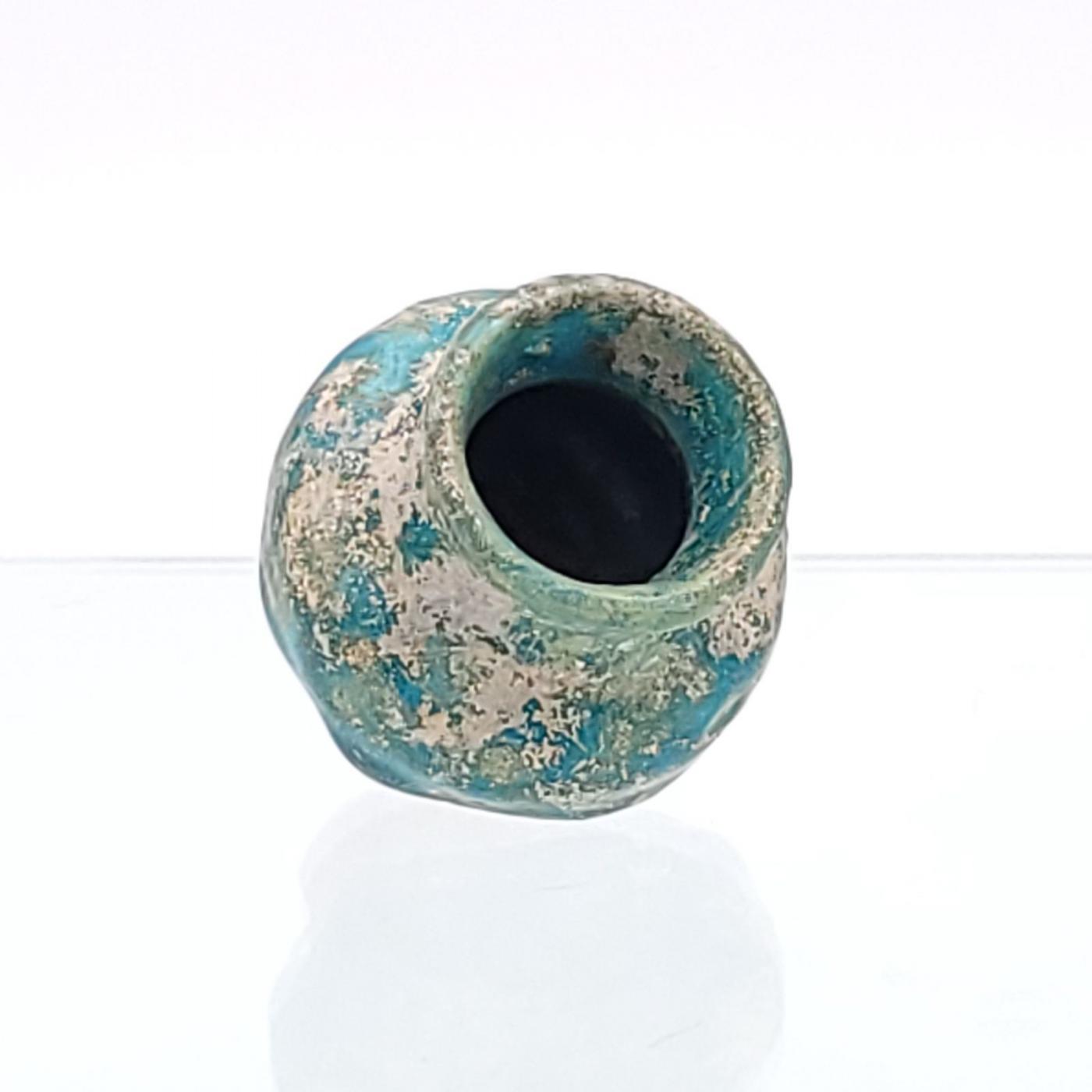 Middle Eastern Turquoise Glazed Container, circa A.D. 1000