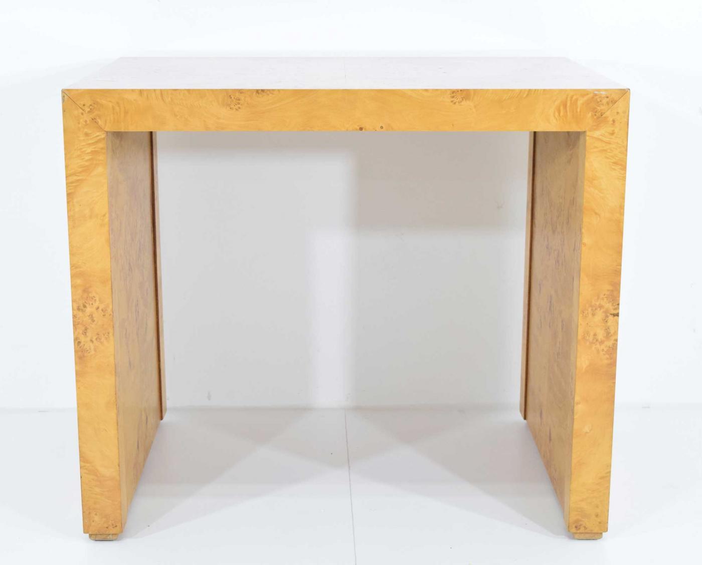 Milo Baughman - Milo Baughman Burl Wood Side Table