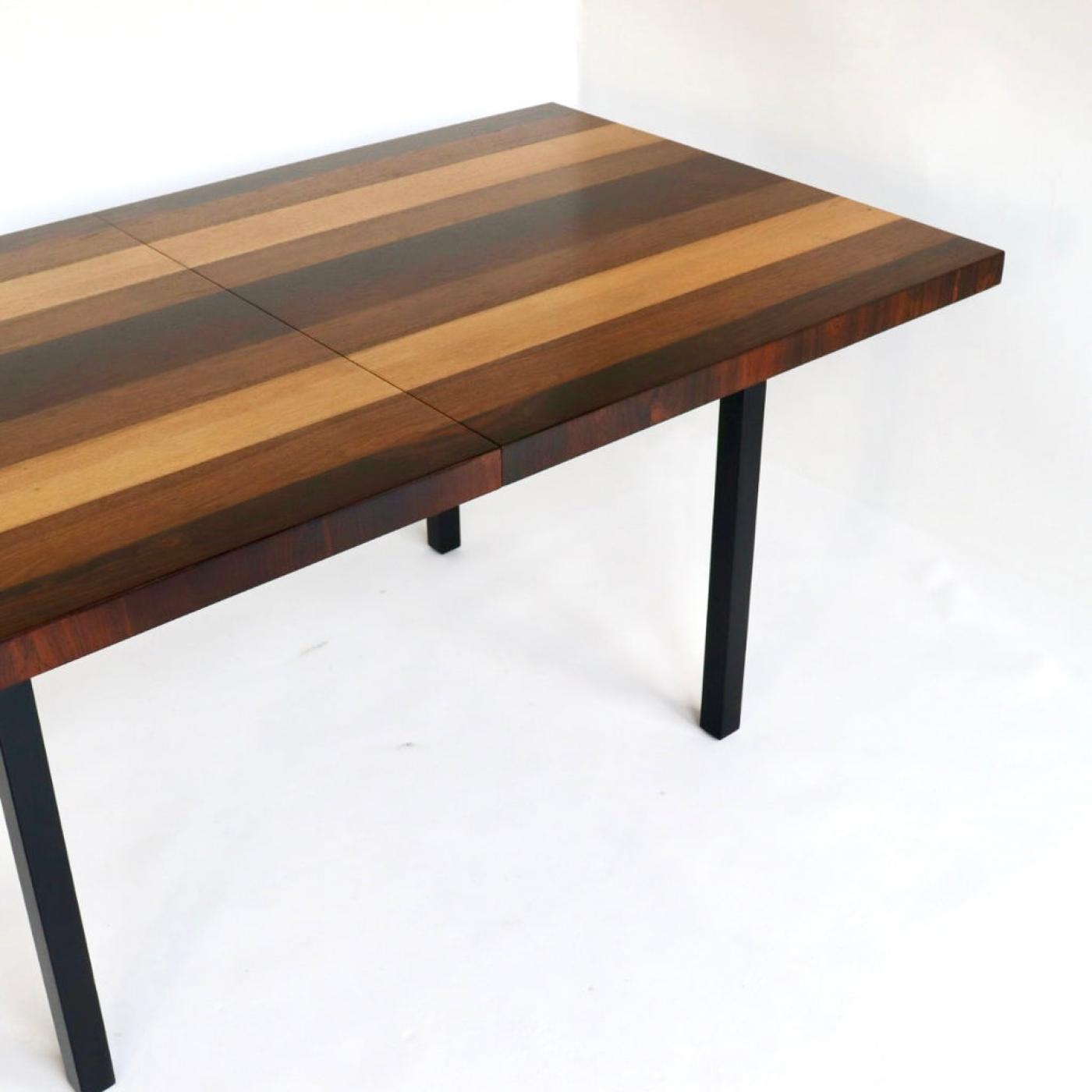Milo Baughman - Milo Baughman Rosewood, Walnut and Oak Dining Table for ...