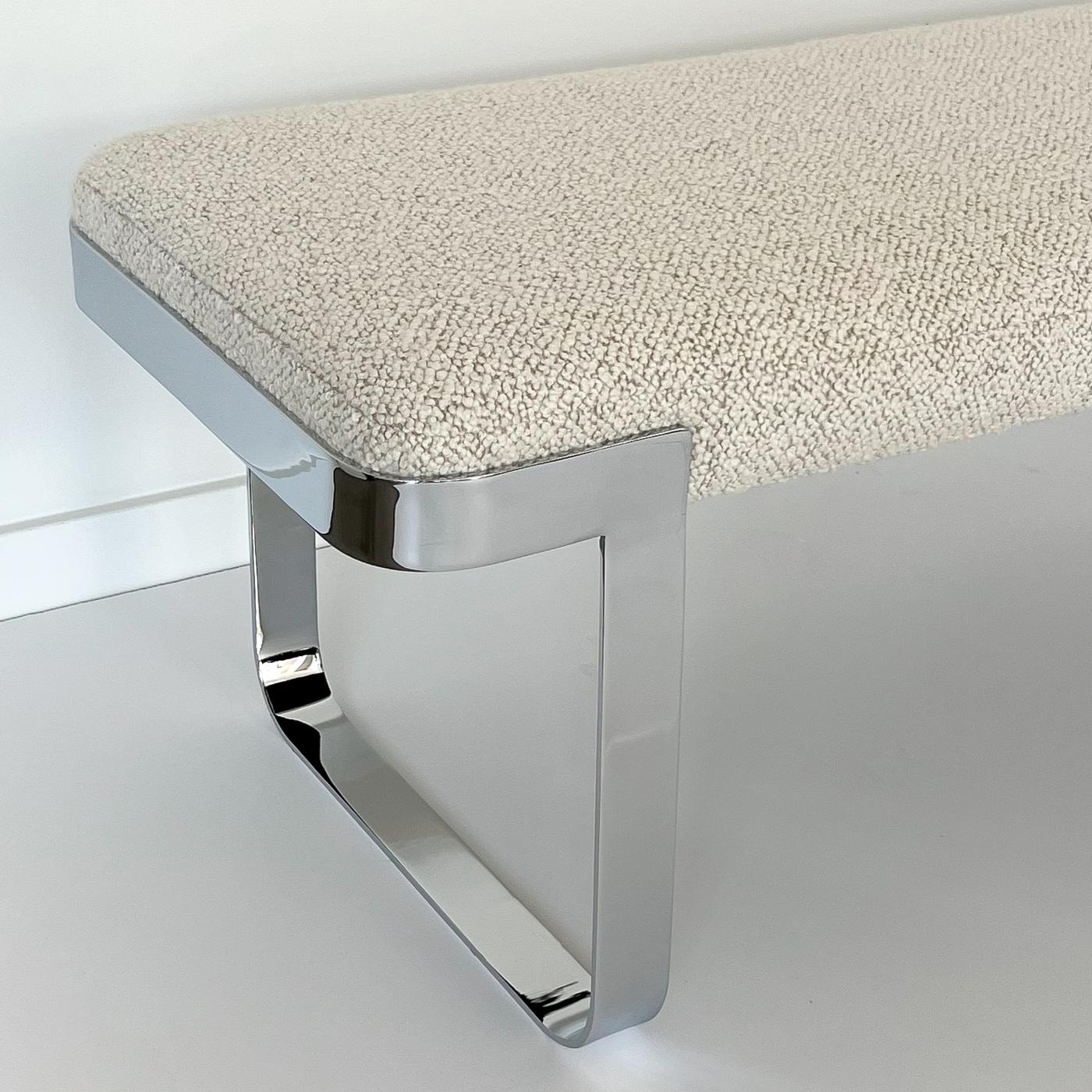 Milo Baughman - Milo Baughman Style Chrome Bench by Tri-Mark in Pierre ...