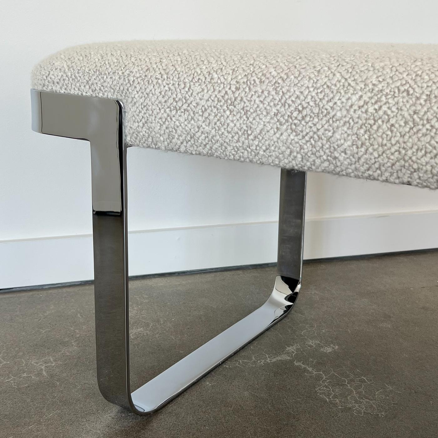 Milo Baughman - Milo Baughman Style Chrome Bench by Tri-Mark in Pierre ...