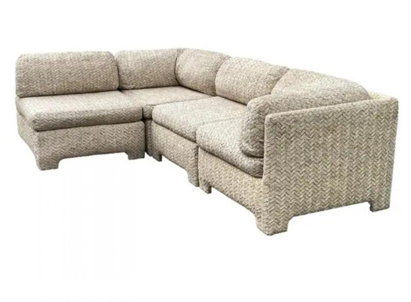 Milo Baughman - Small Scale Mid Century Modern Boxy Modular Parsons ...