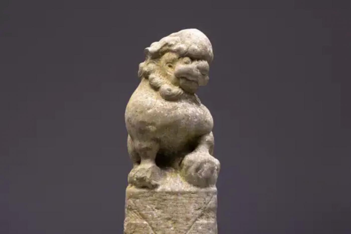 Ming Dynasty Stone Guardian Statue, China, 17th Century