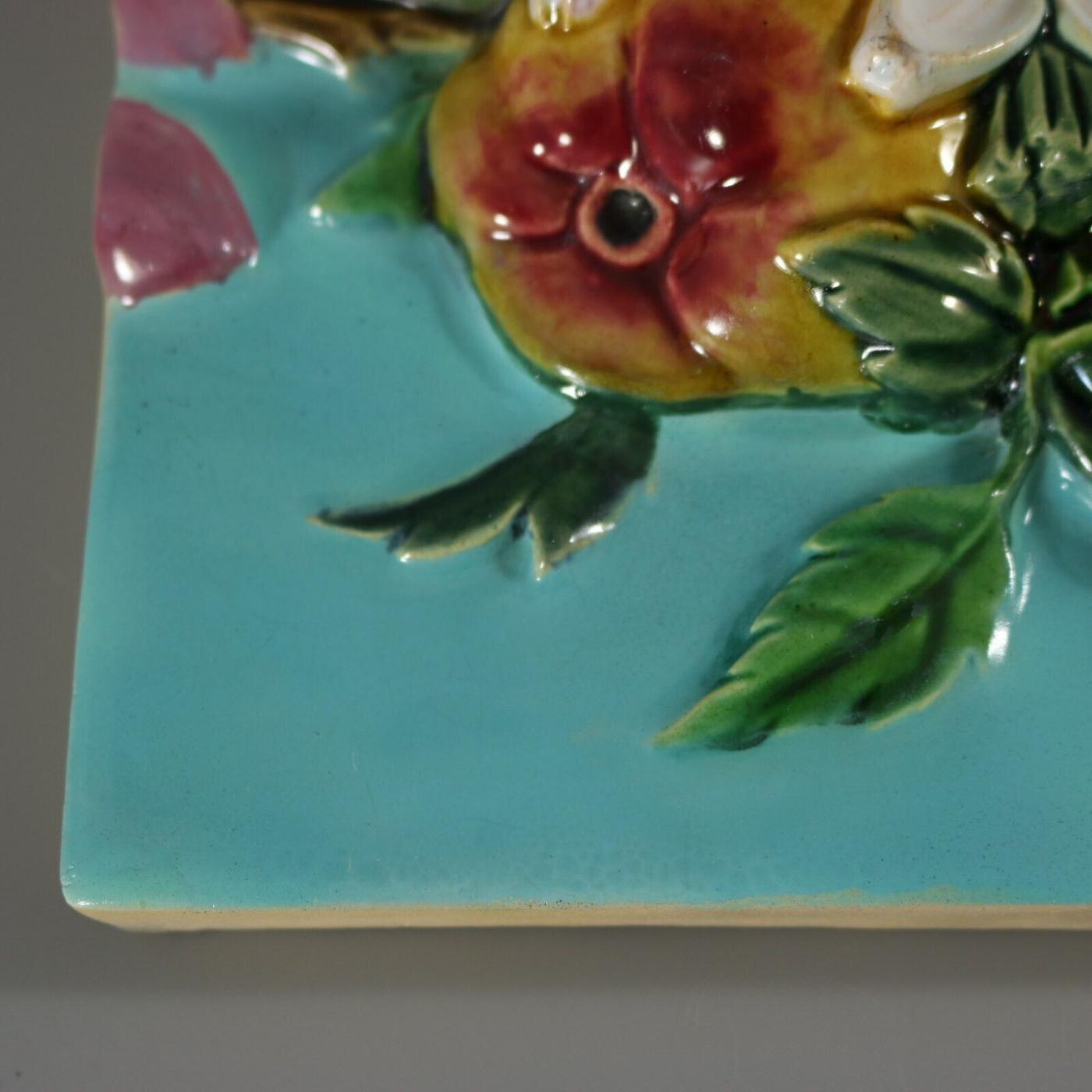 Minton - Minton Majolica Fruit and Flowers Tile