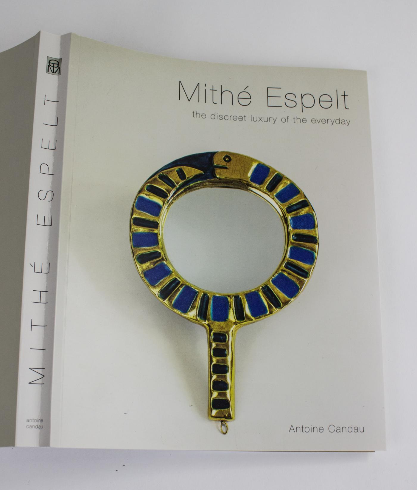 Mithe Espelt - Mithé ESPELT 1960s Gilded Ceramic Mirror (not Lembo)
