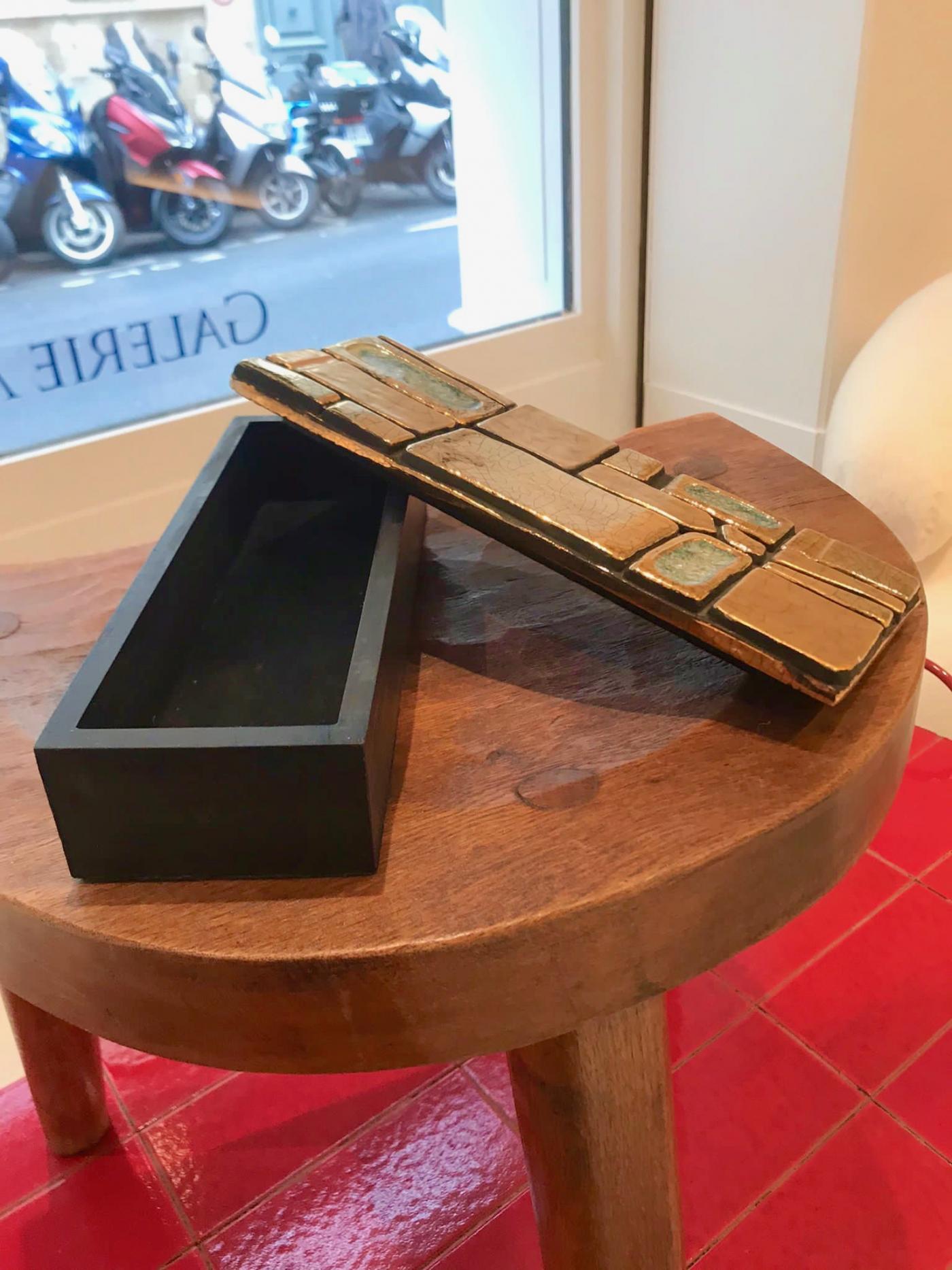 Mithe Espelt - Mithe Espelt rare charming ceramic and wood jewell box