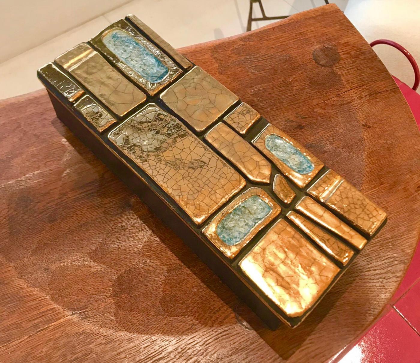 Mithe Espelt - Mithe Espelt rare charming ceramic and wood jewell box