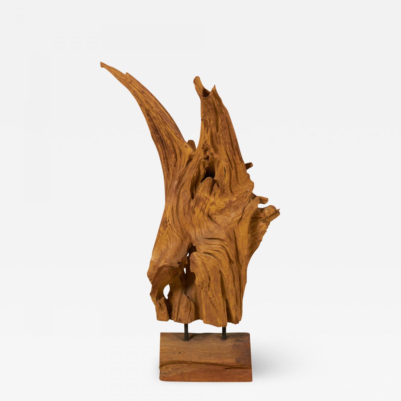 Modern Asian Teak Tree Root Sculpture