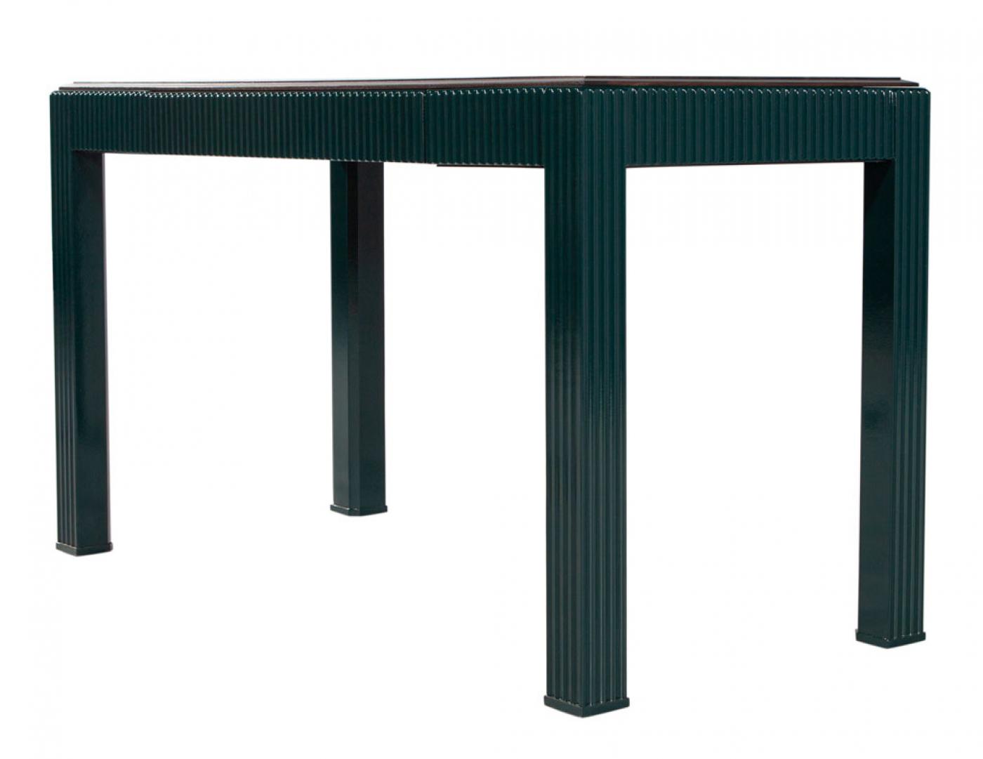 Modern Fluted Walnut Writing Desk