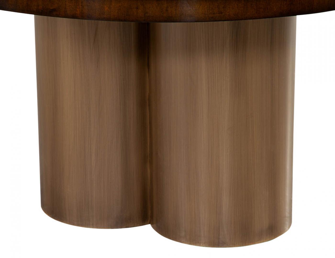 Modern Round Sunburst Dining Table in High Gloss Polished Finish
