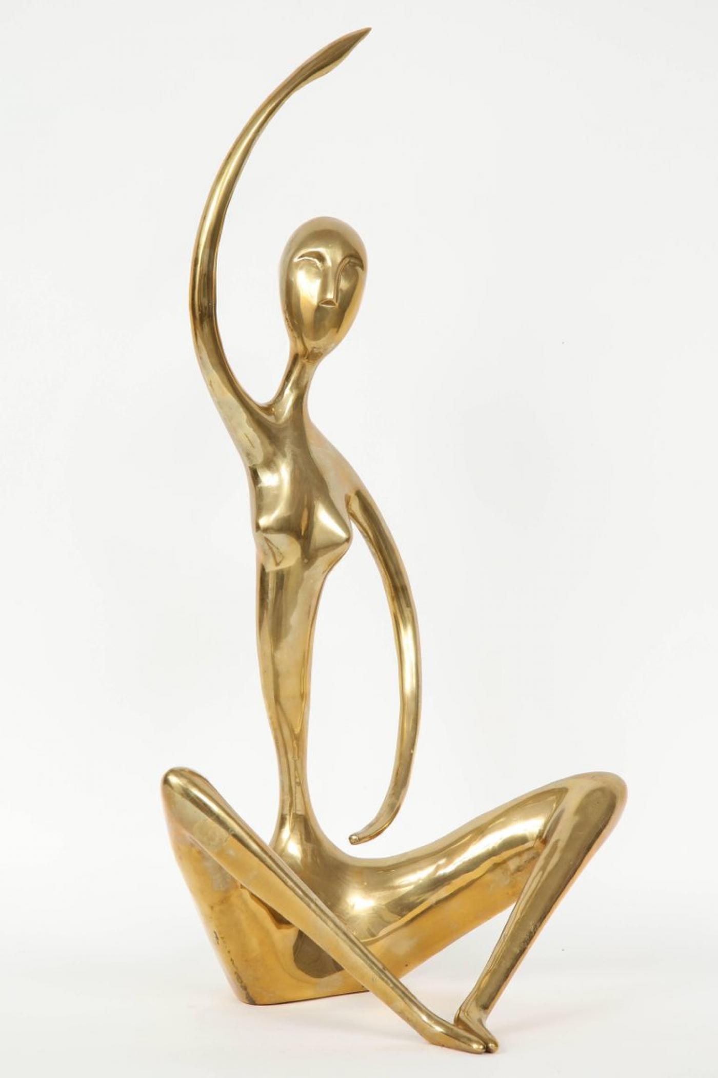 Jaru - Modernist Brass Yoga Figure