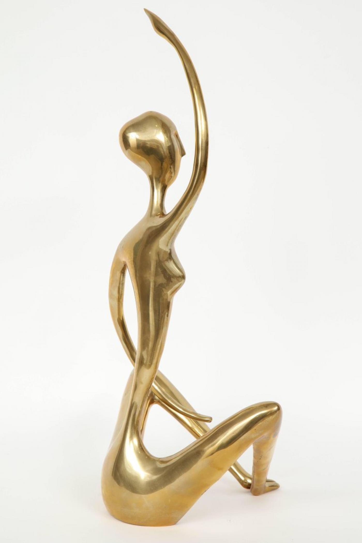 Jaru - Modernist Brass Yoga Figure