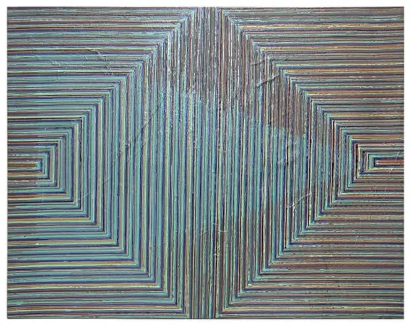 Monumental 1988 Dwayne Maxwell Textured Abstract Painting