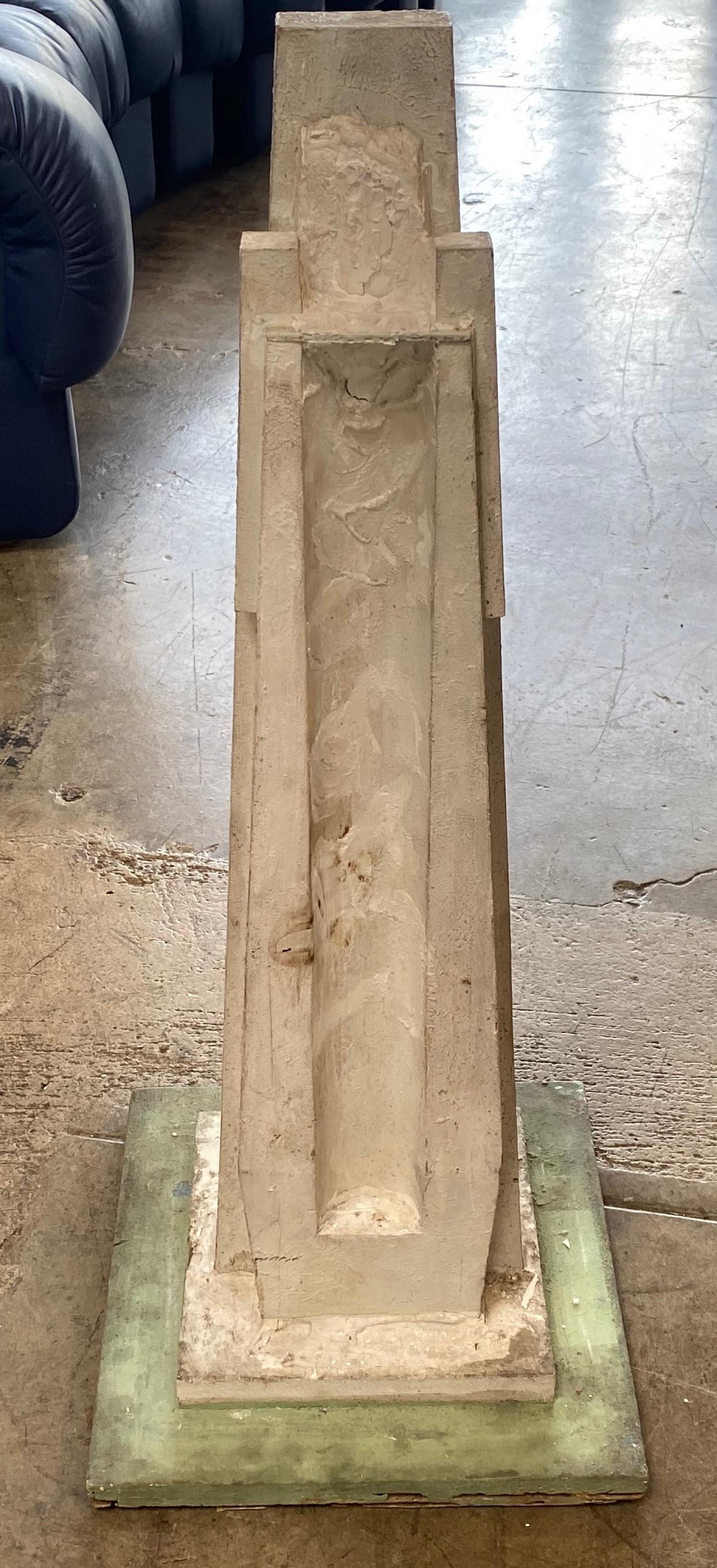 Monumental Vintage Statuary Obelisk, Italy 1940s