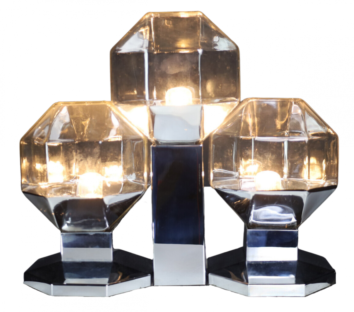 Motoko Ishii - 1970s Motoko Ishii faceted table lamp, Germany