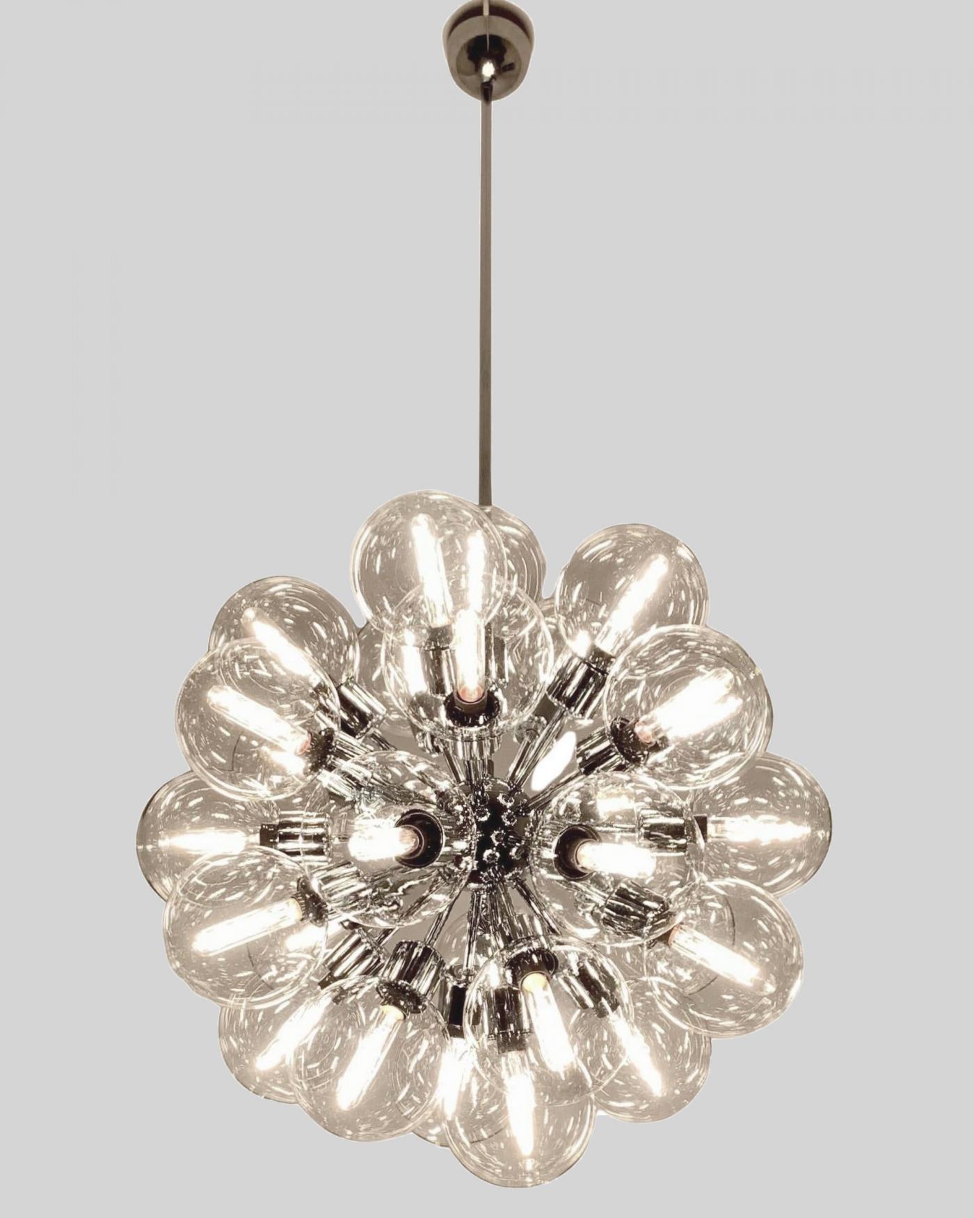 Motoko Ishii - Pair of "Sputnik" chandeliers by M. Ishii, Staff ...