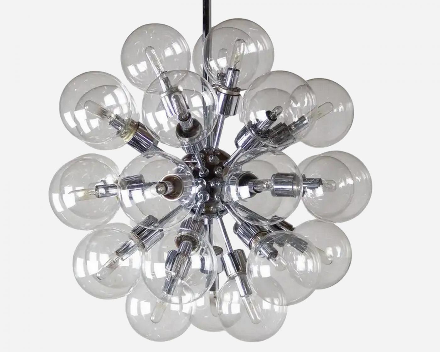 Motoko Ishii - Pair of "Sputnik" chandeliers by M. Ishii, Staff ...