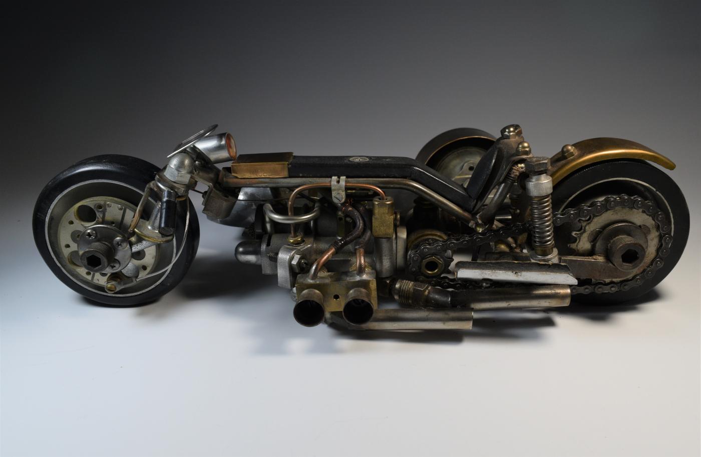 Harley Davidson - Motorcycle One of a Kind Machine Age Sculpture by ...