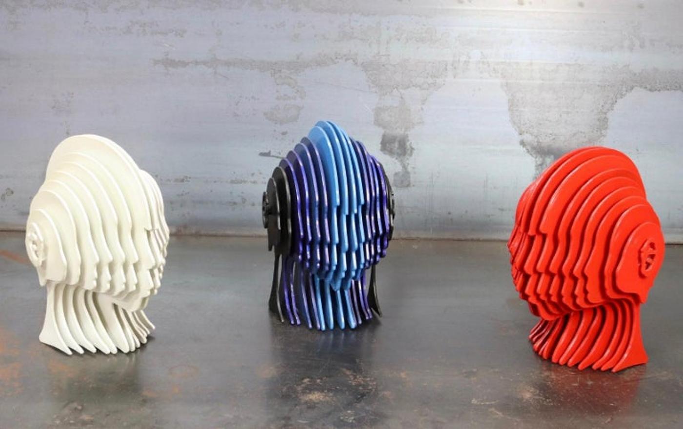 "Multidimensional's Head" Sculpture by Rudolf Kohn, USA, 2018