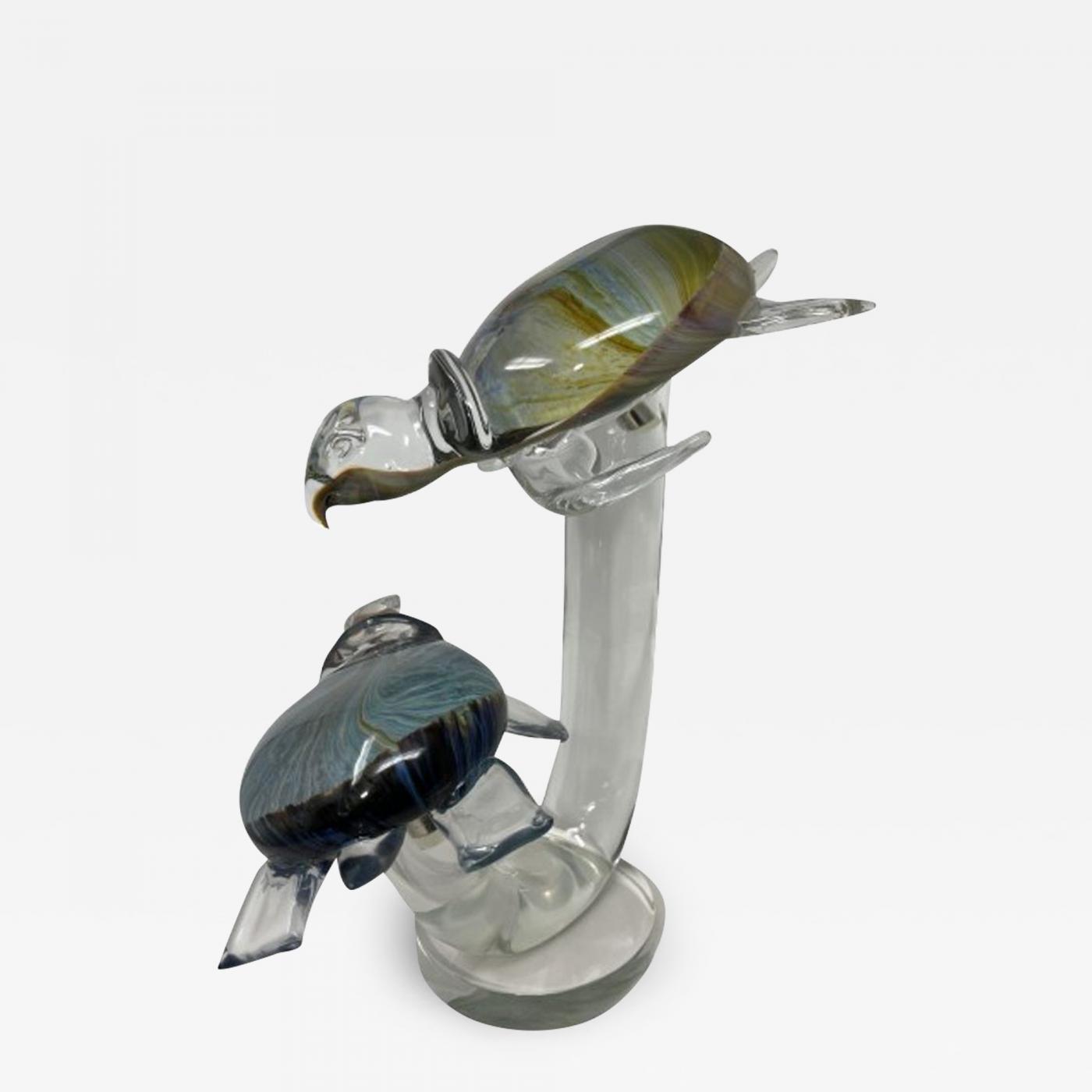 Murano Glass Turtles on a Stand
