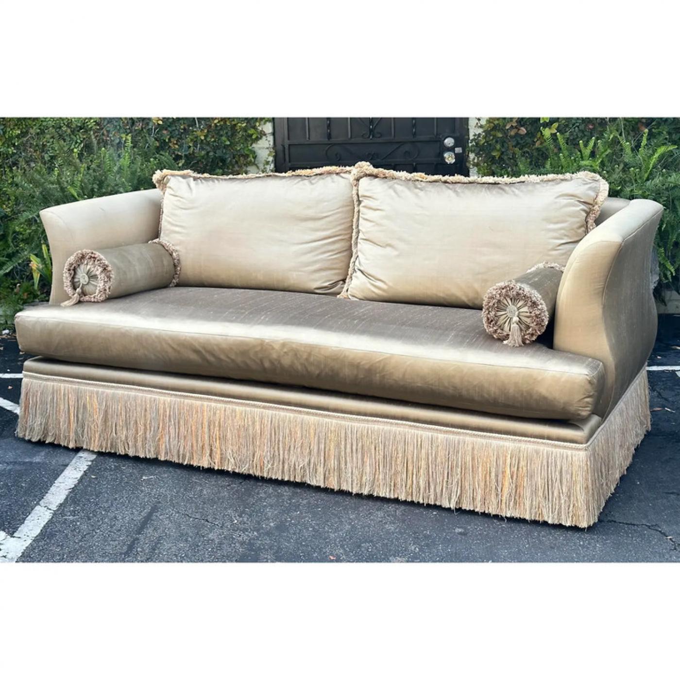Nancy Corzine - Nancy Corzine Silk Upholstered Glamour Sofa