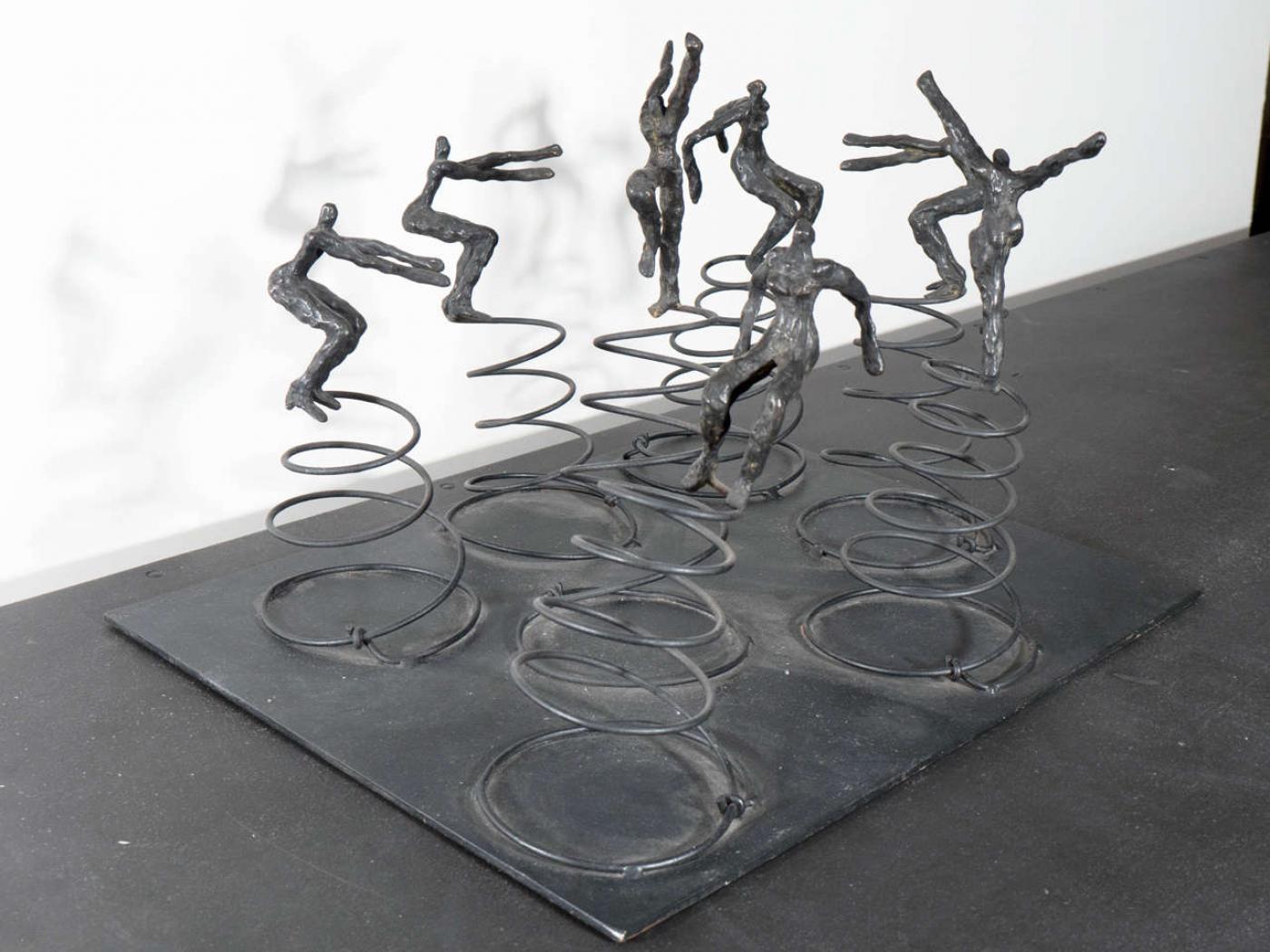Nathalie Decoster - Nathalie Decoster "Brain Storming" Bronze Sculpture