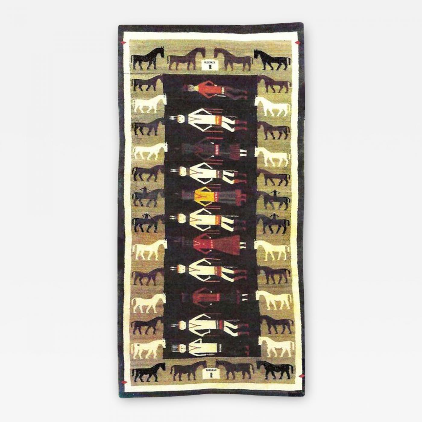 Navajo pictorial yeibichai rug