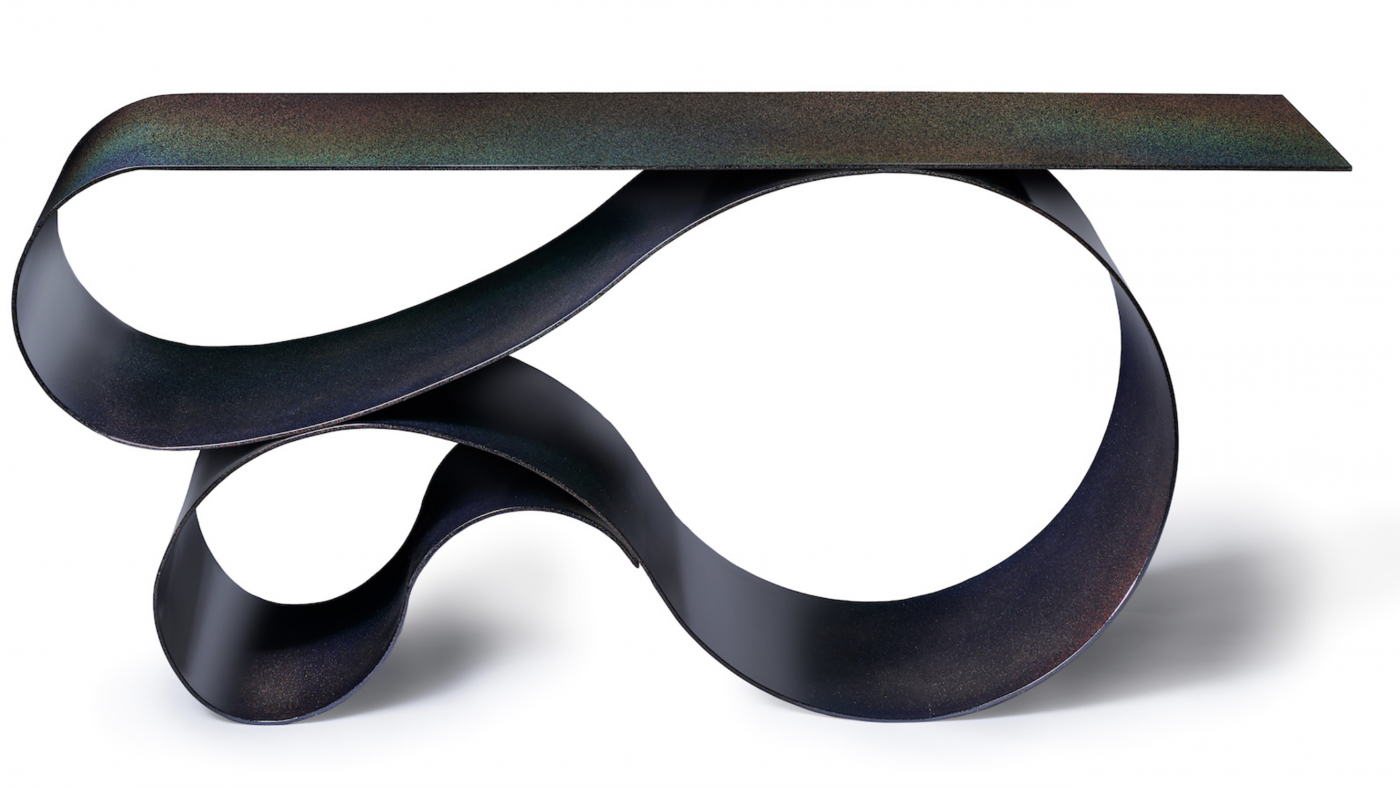 Neal Aronowitz - Whorl Console In Iridescent Black Aluminum