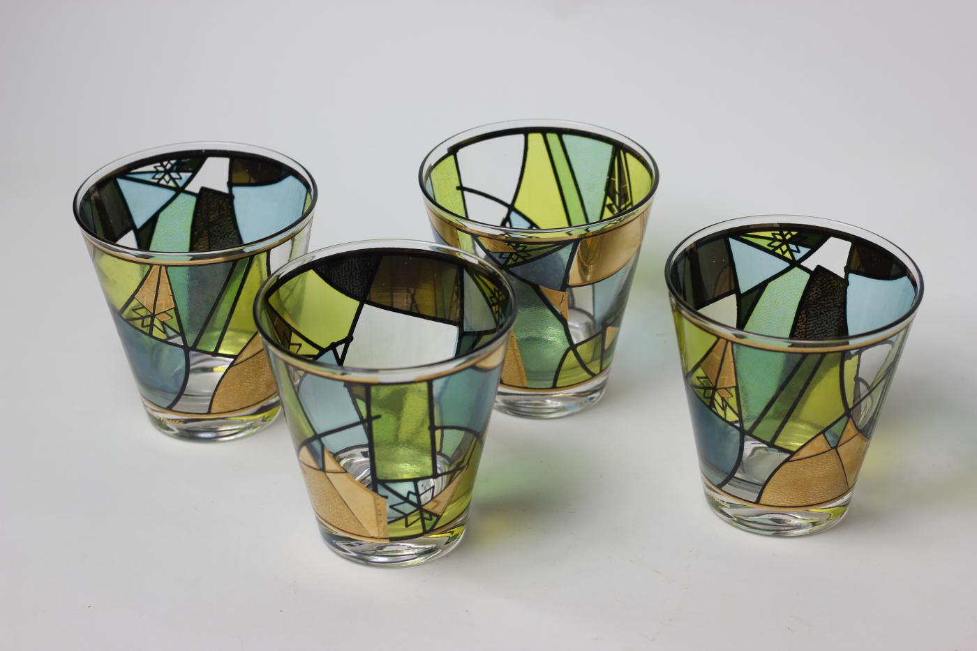 Ned Harris - Set of Four Lowball Glassware by Ned Harris, 1960, United ...