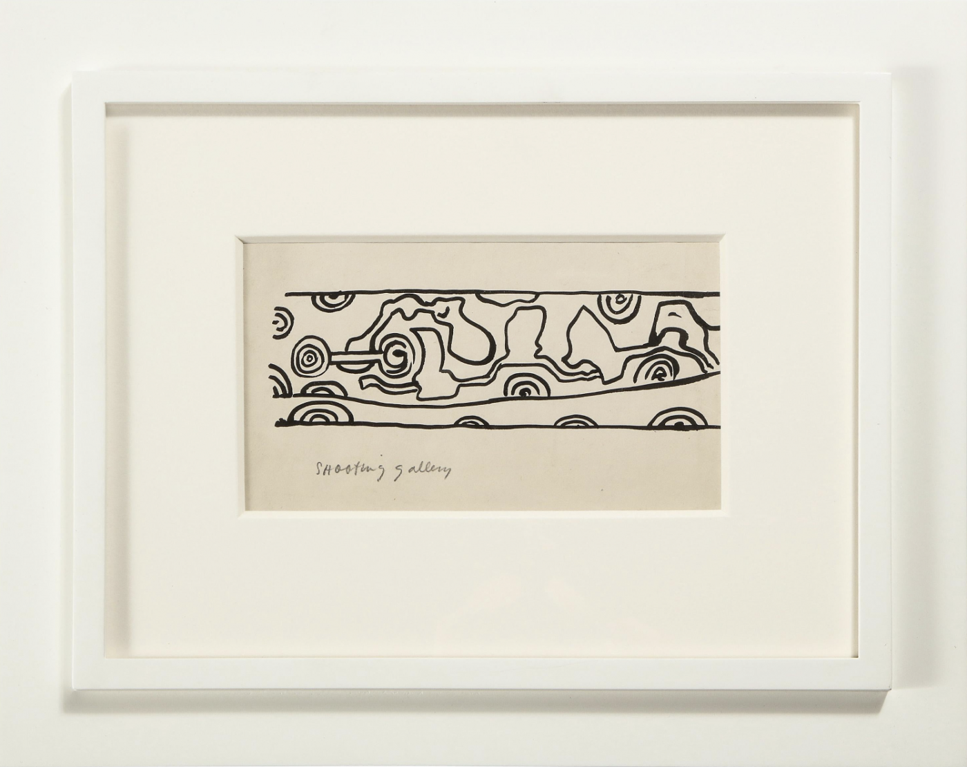 Nell Blaine - Nell Blaine Black & White Ink Drawing on Paper "Shooting ...