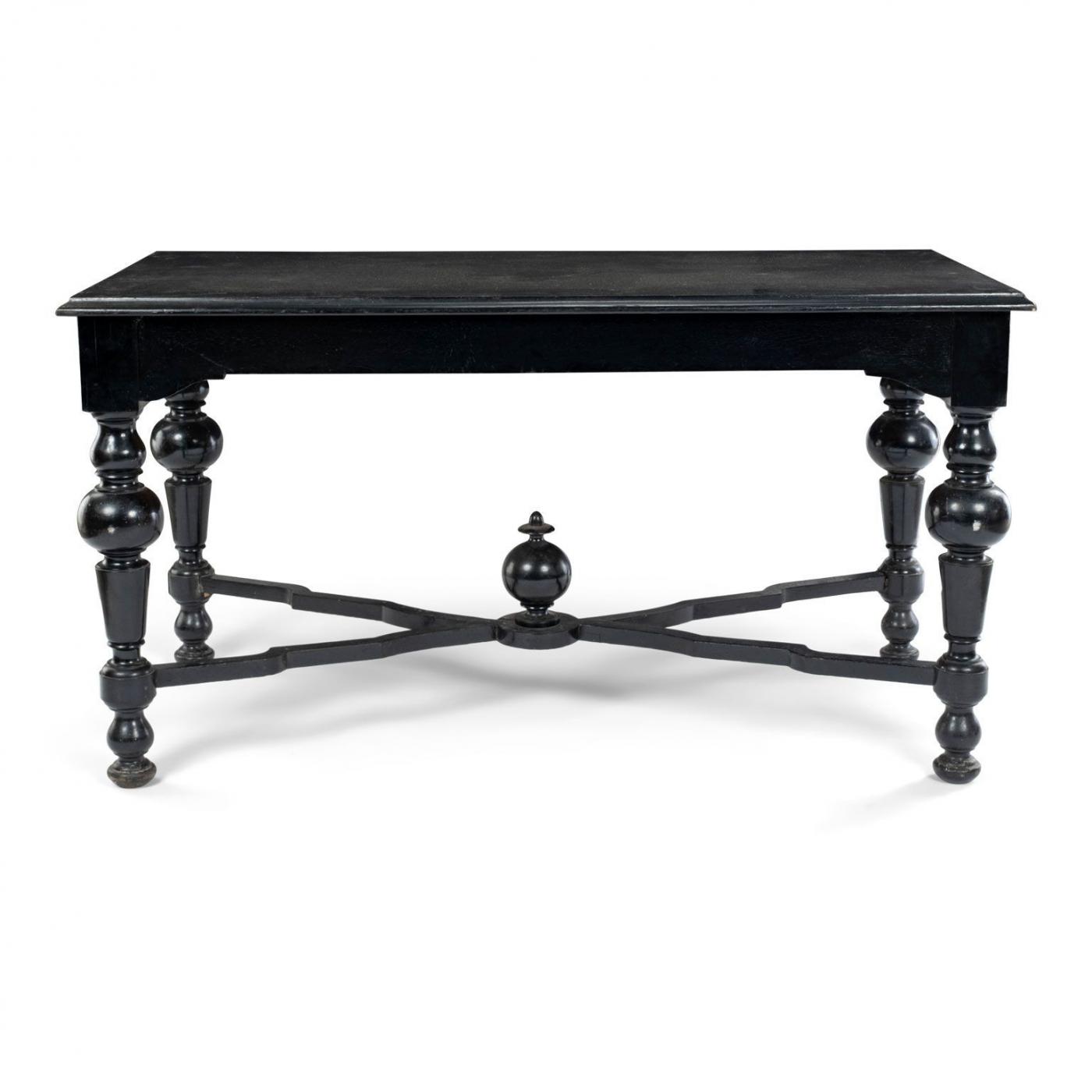 Neoclassical Ebonized Swedish Console Table