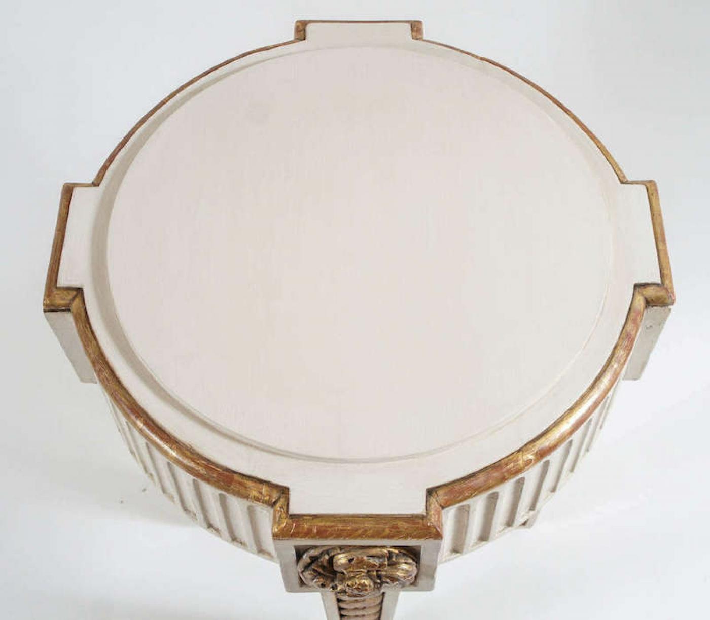 Neoclassical Parcel-Gilt and Painted Gueridon Table