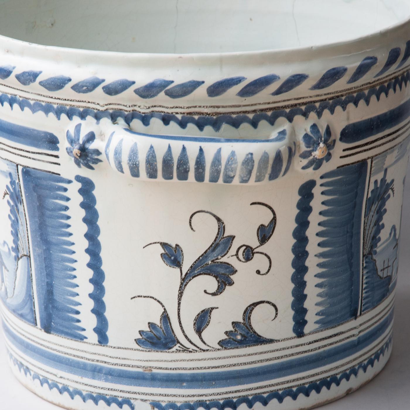 Nevers 18th Century Faience 'Pot A Oranger', Circa 1760