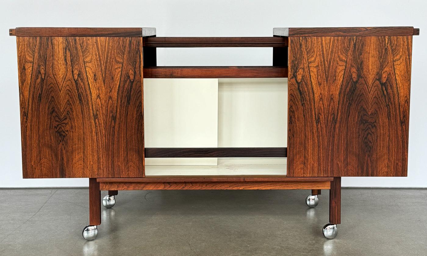 Niels Erik Glasdam Jensen - Rosewood Expandable Bar Cart Cabinet by ...