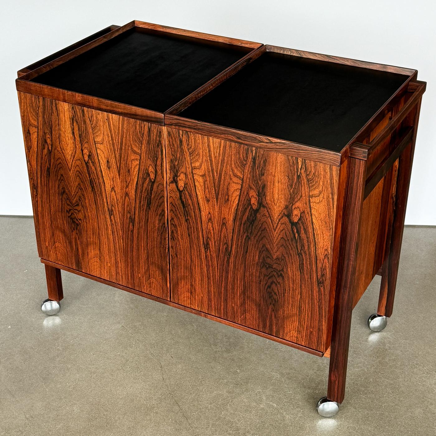 Niels Erik Glasdam Jensen - Rosewood Expandable Bar Cart Cabinet by ...