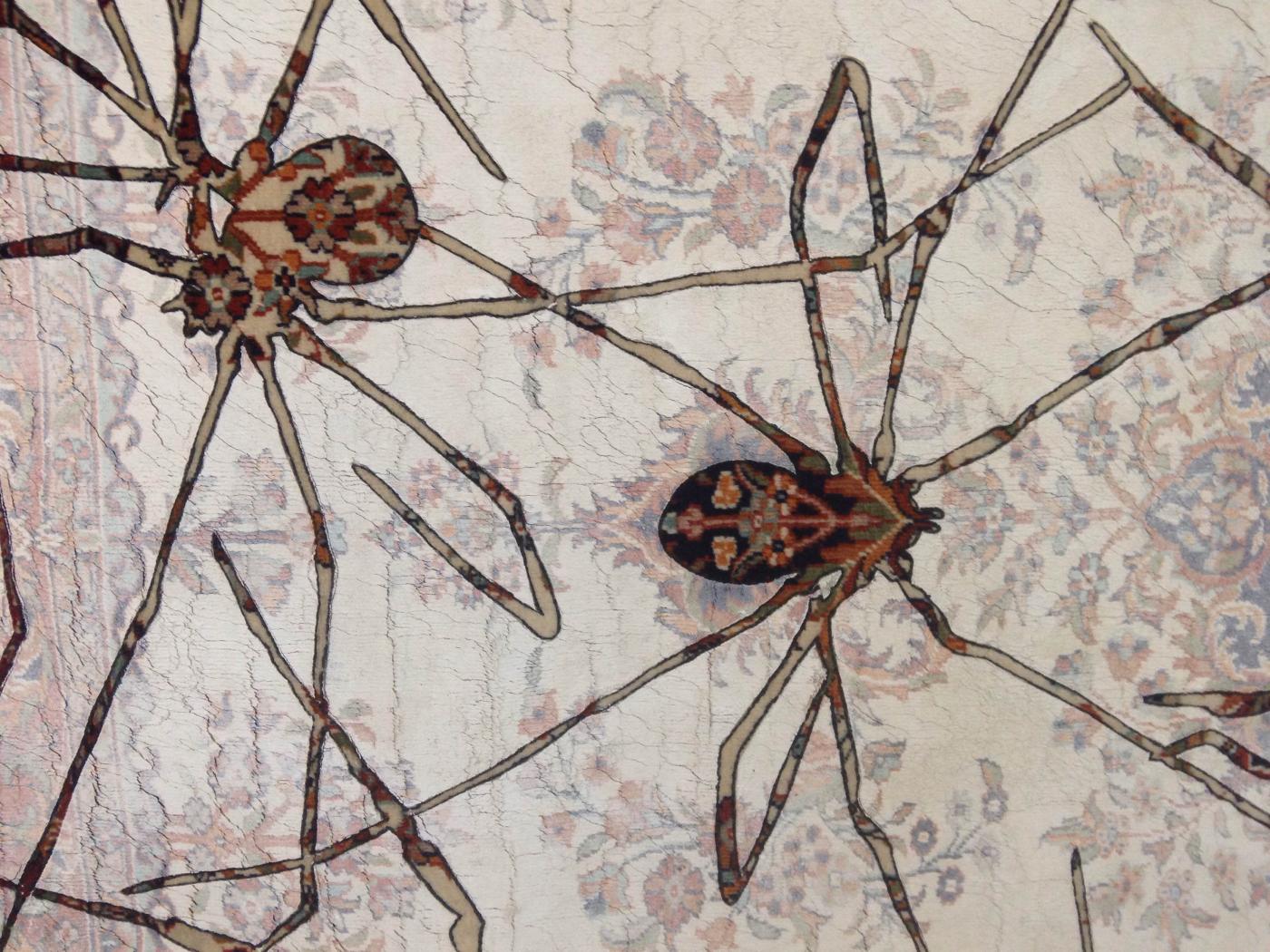 Noémi Kiss - 'MANY SPIDERS FOR DANIEL SPOERRI’ tapestry - wall hanging ...
